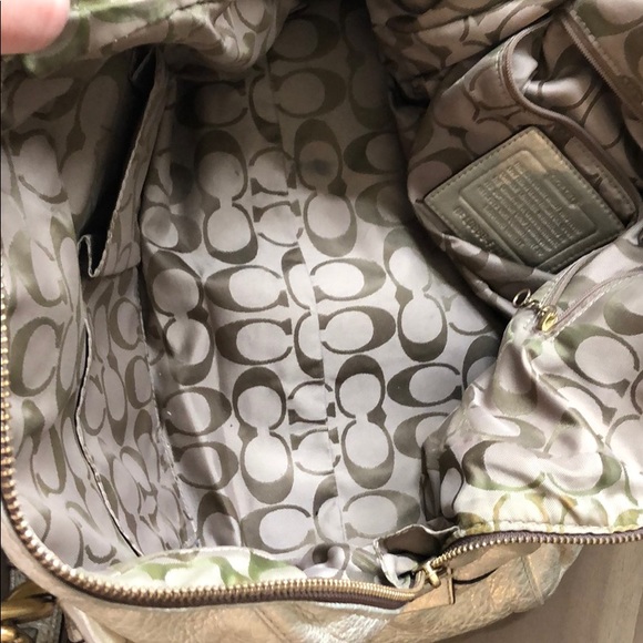 Coach | Bags | Coach Metallic Gold Handbag | Poshmark